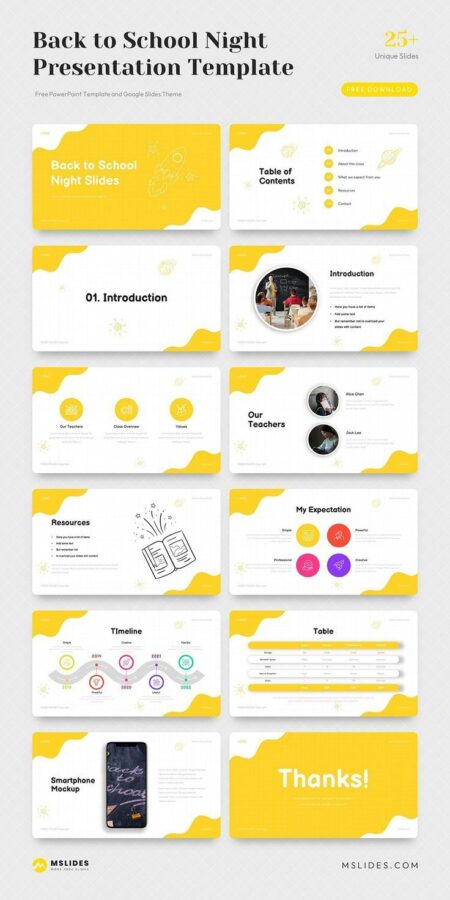 Back to School Night Presentation Template