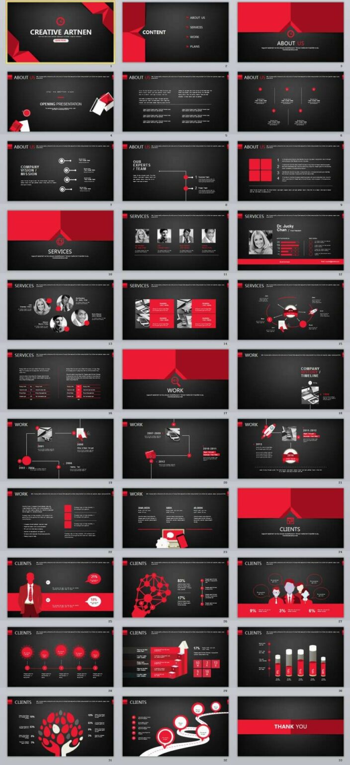 Black and Red Presentation Template