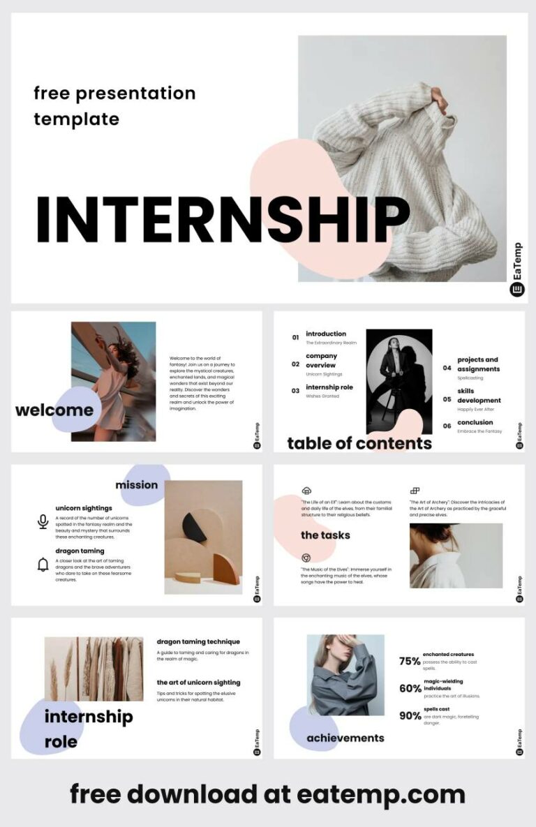 End of Internship Presentation Template