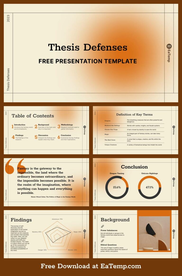 Master Thesis Defense Presentation Template