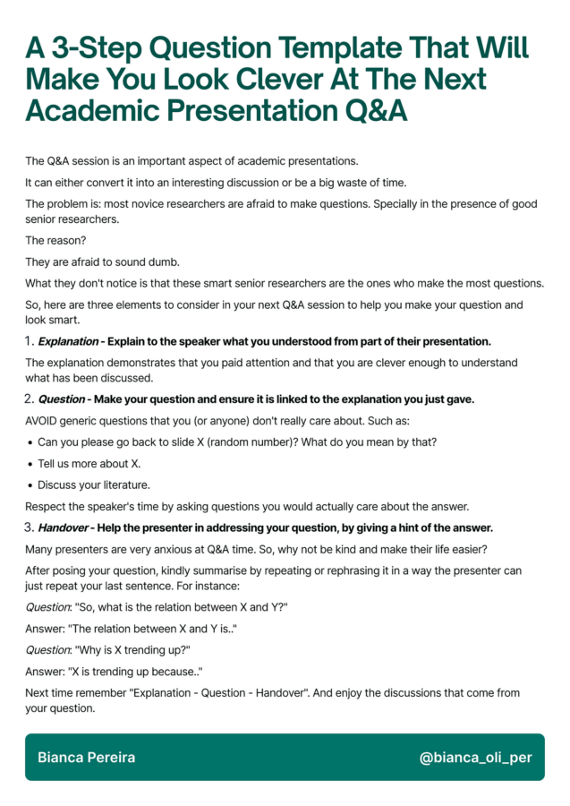 Question and Answer Presentation Template