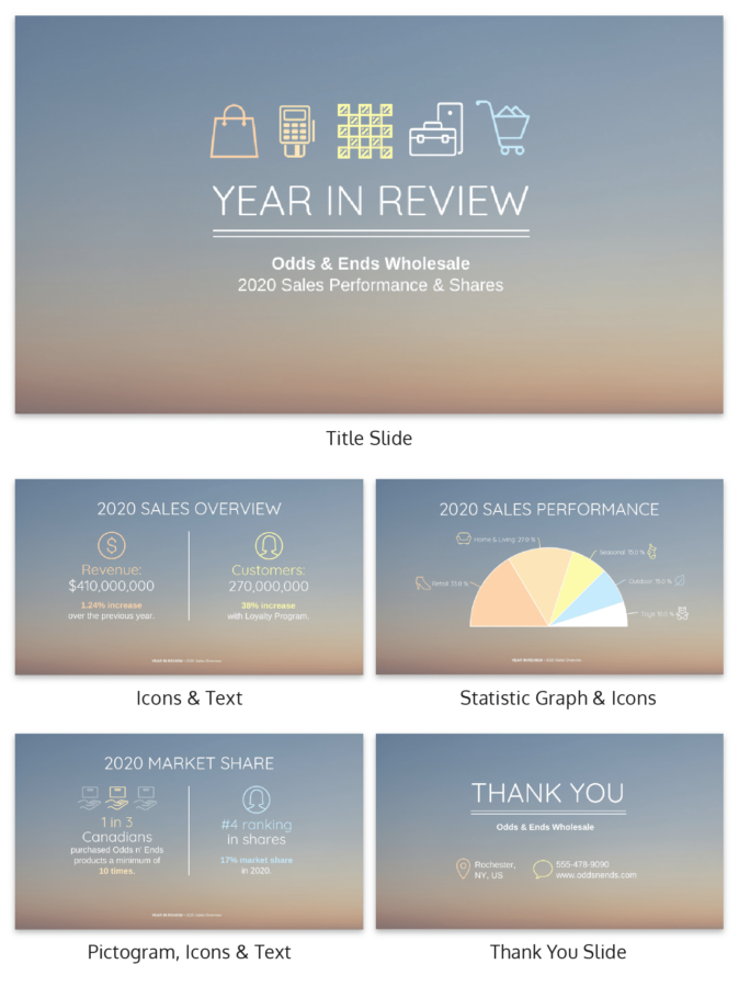 Year in Review Powerpoint Presentation Template