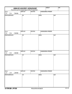 24 Hour Report Sheet Template