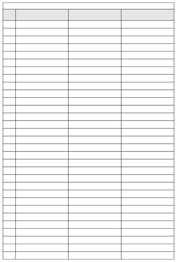 3 Column Sign Up Sheet Template