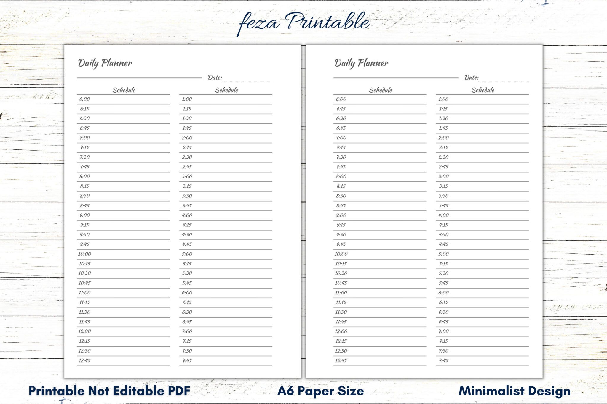 6 Minute Increment Time Sheet Template