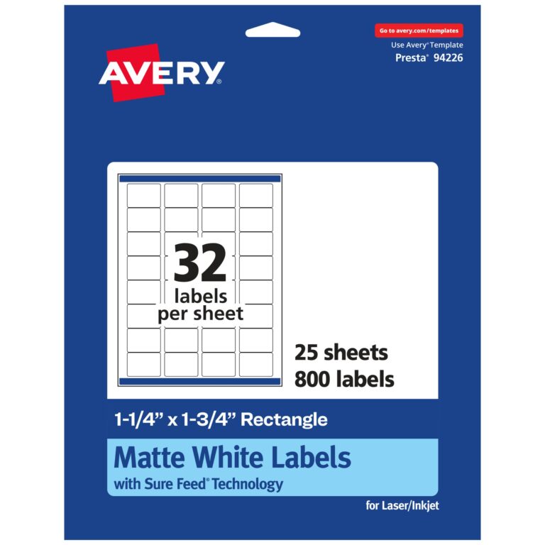 Avery 24 Labels Per Sheet Template