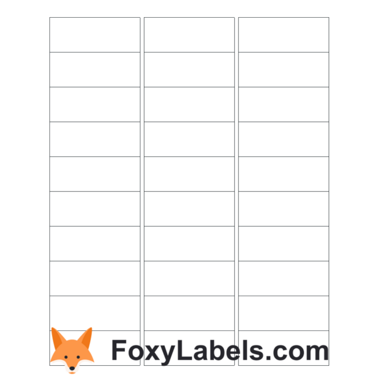 Avery 30 Labels Per Sheet Template