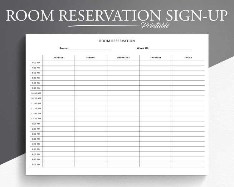 Conference Room Sign In Sheet Template