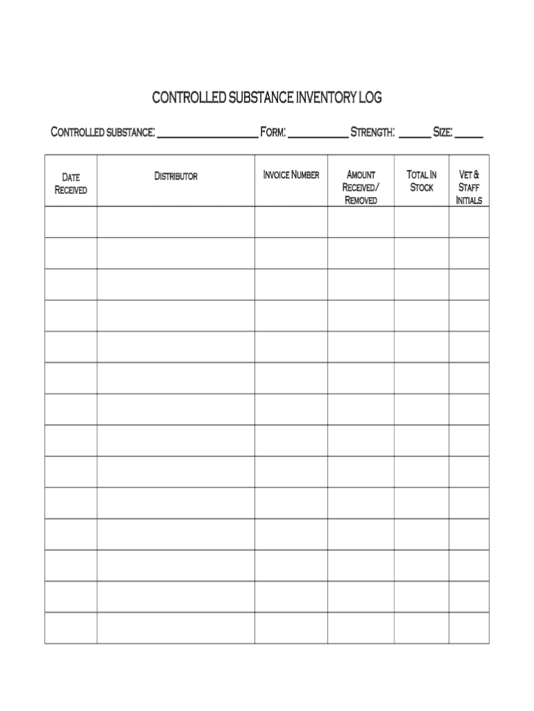 Shift to Shift Narcotic Count Sheet Template