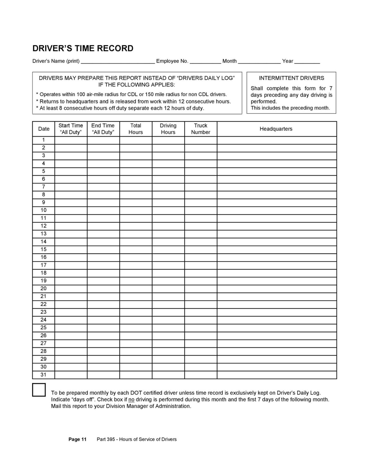 Vehicle Sign Out Sheet Template
