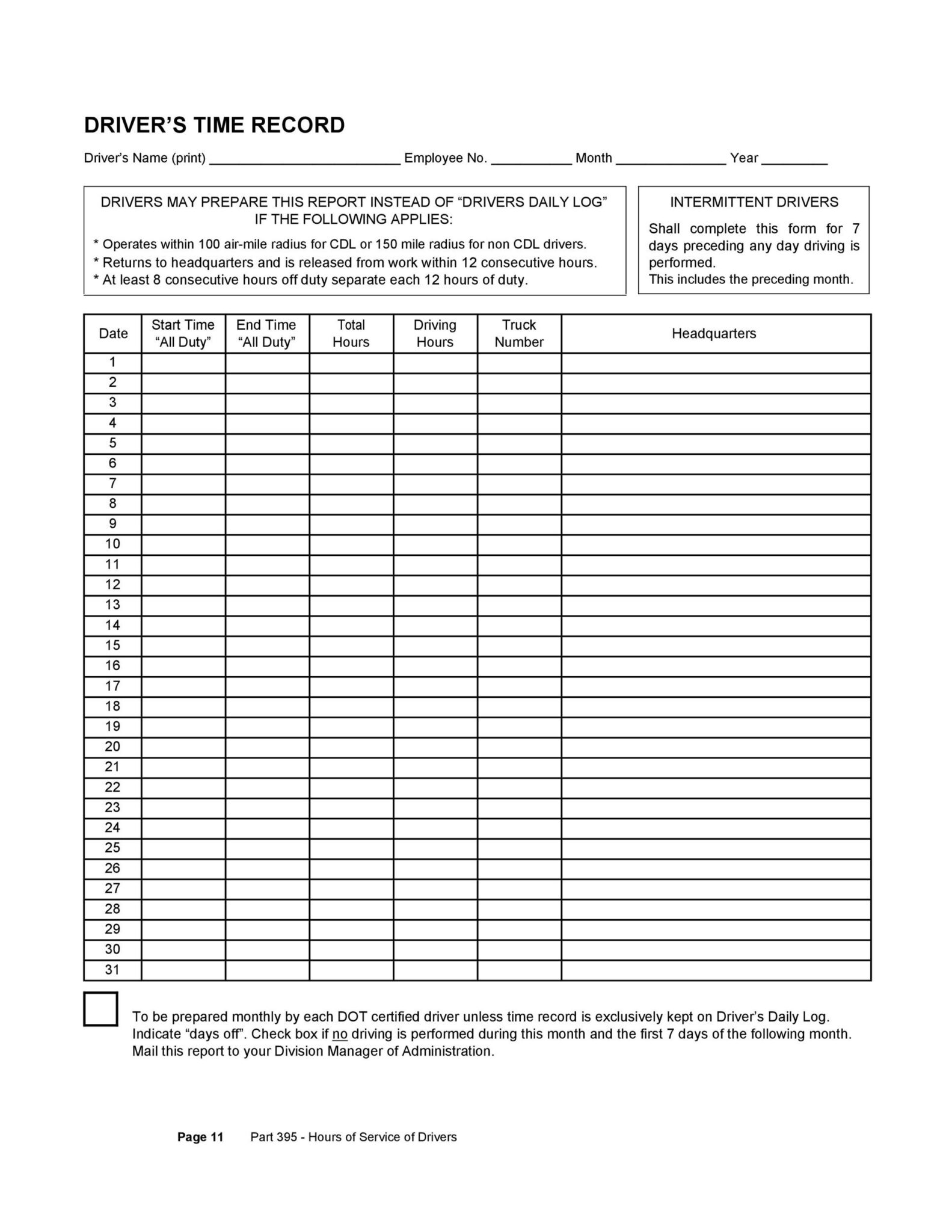 Vehicle Sign Out Sheet Template