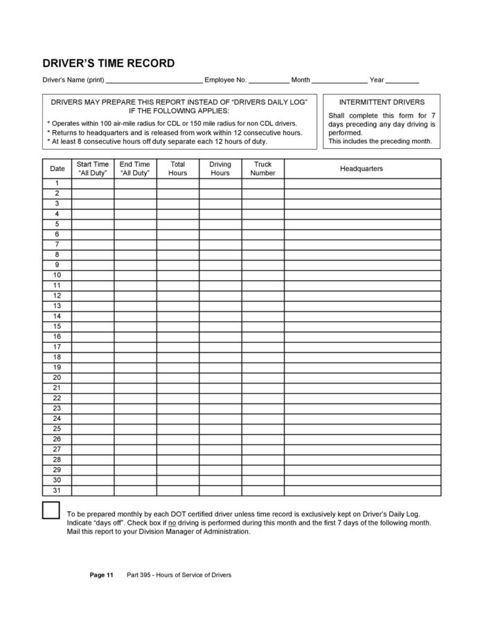 Vehicle Sign Out Sheet Template