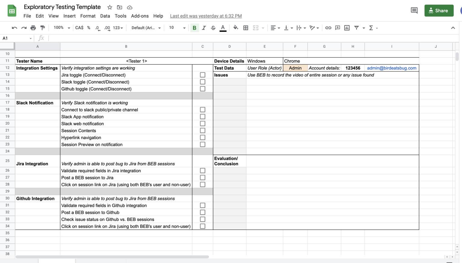 Fire Alarm Test Log Sheet Template