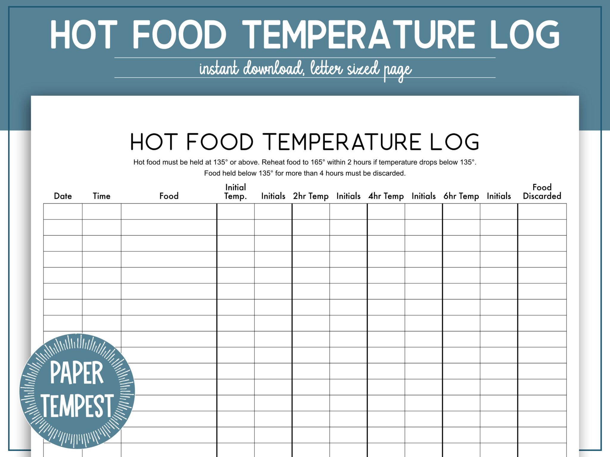 Medical Refrigerator Temperature Log Sheet Template