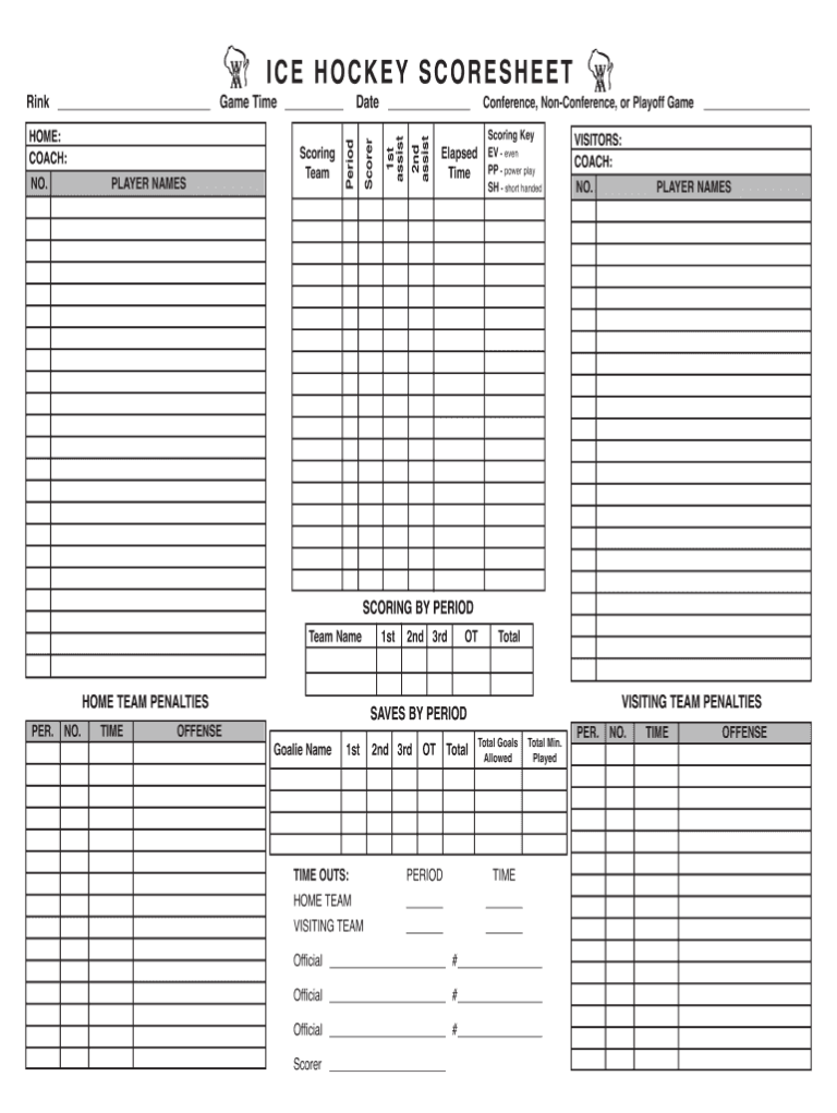Softball Player Profile Sheet Template
