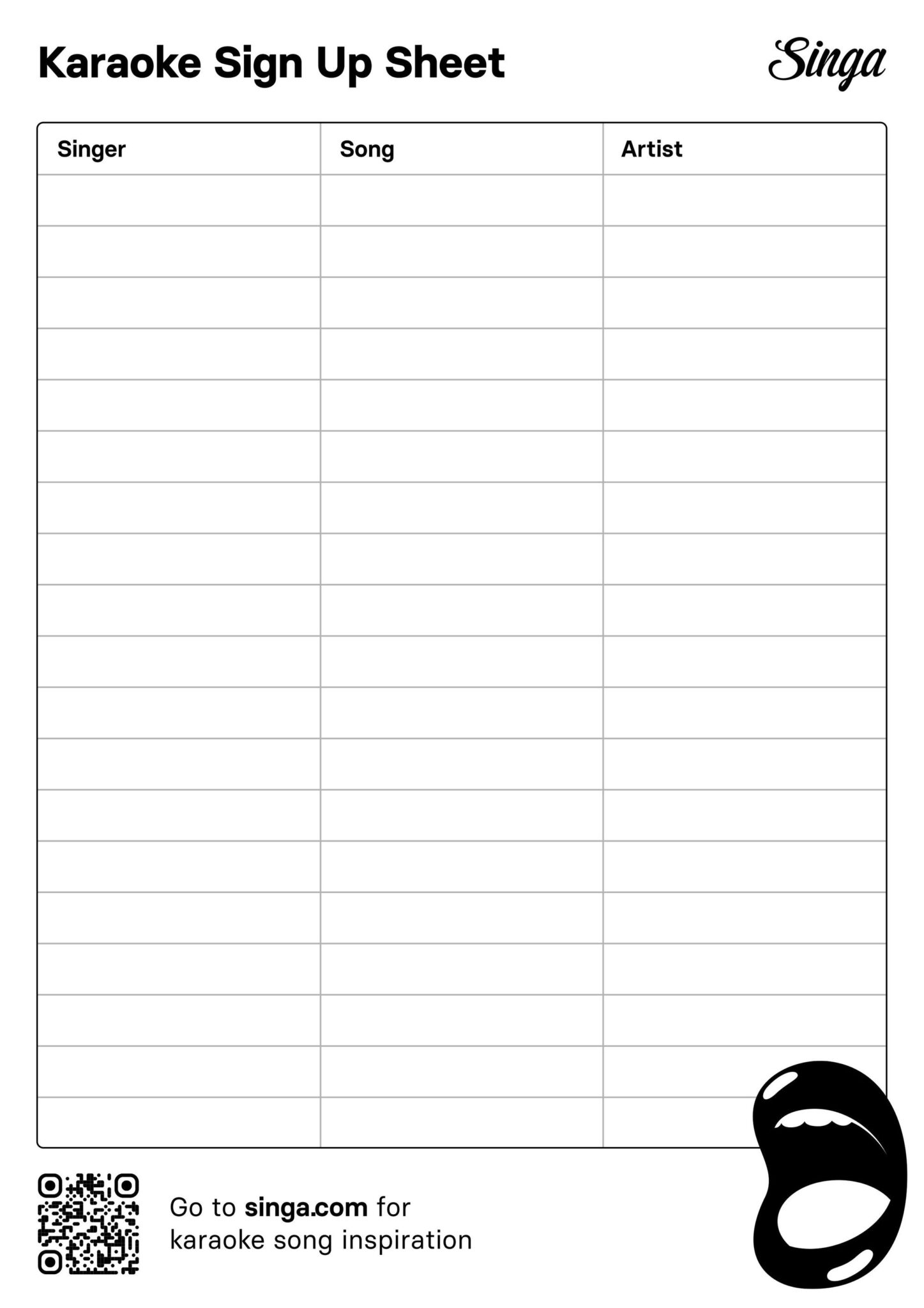 Career Fair Sign In Sheet Template