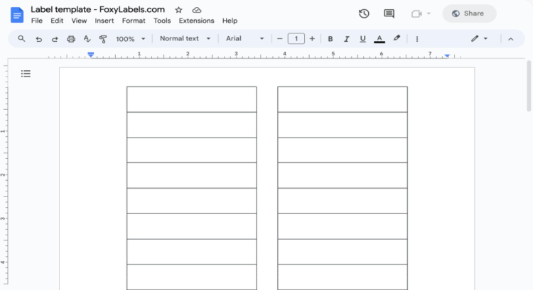 8 Labels Per A4 Sheet Template
