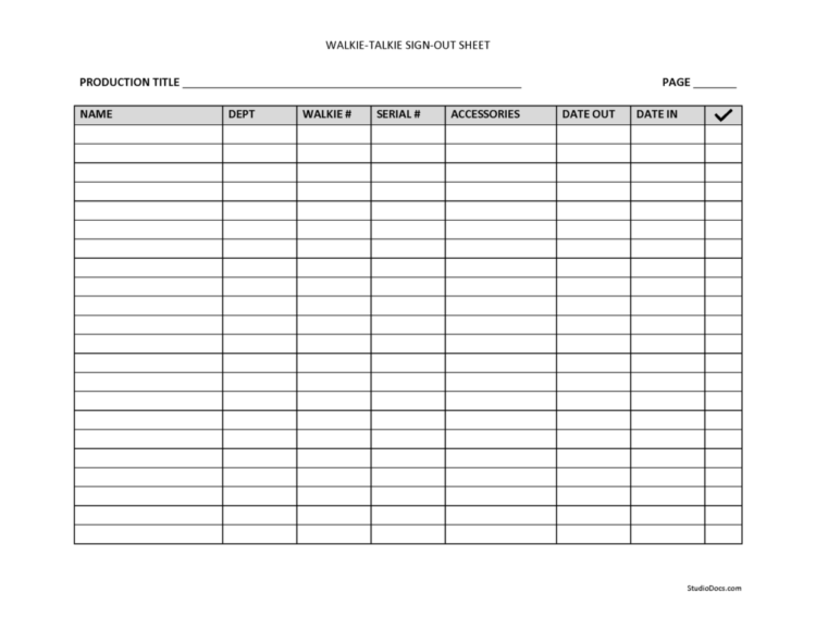Radio Show Run Sheet Template