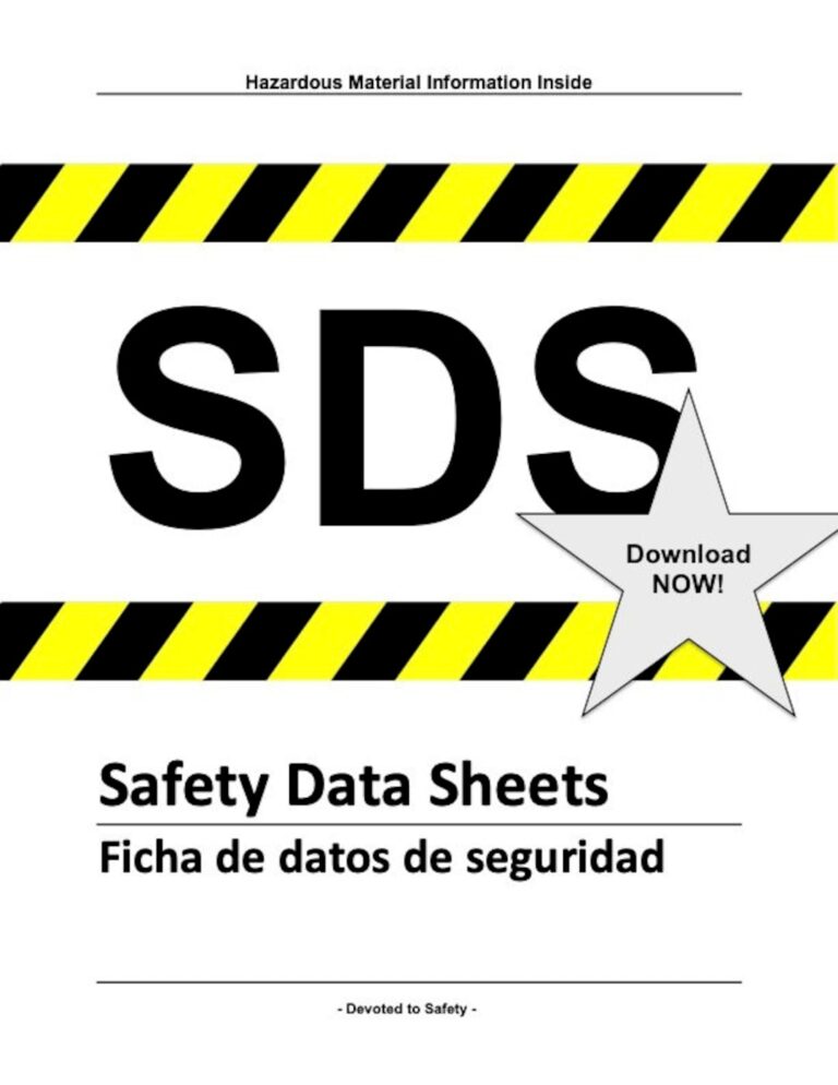 MSDS Binder Cover Sheet Template