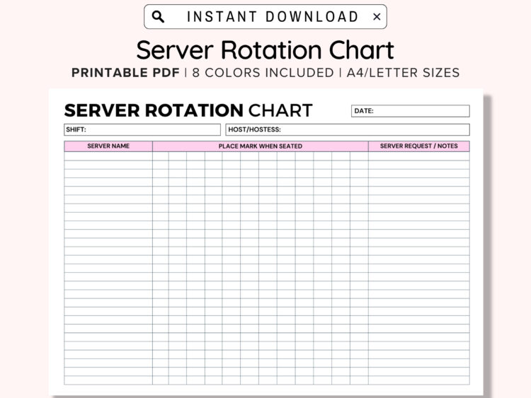 Server Room Log Sheet Template