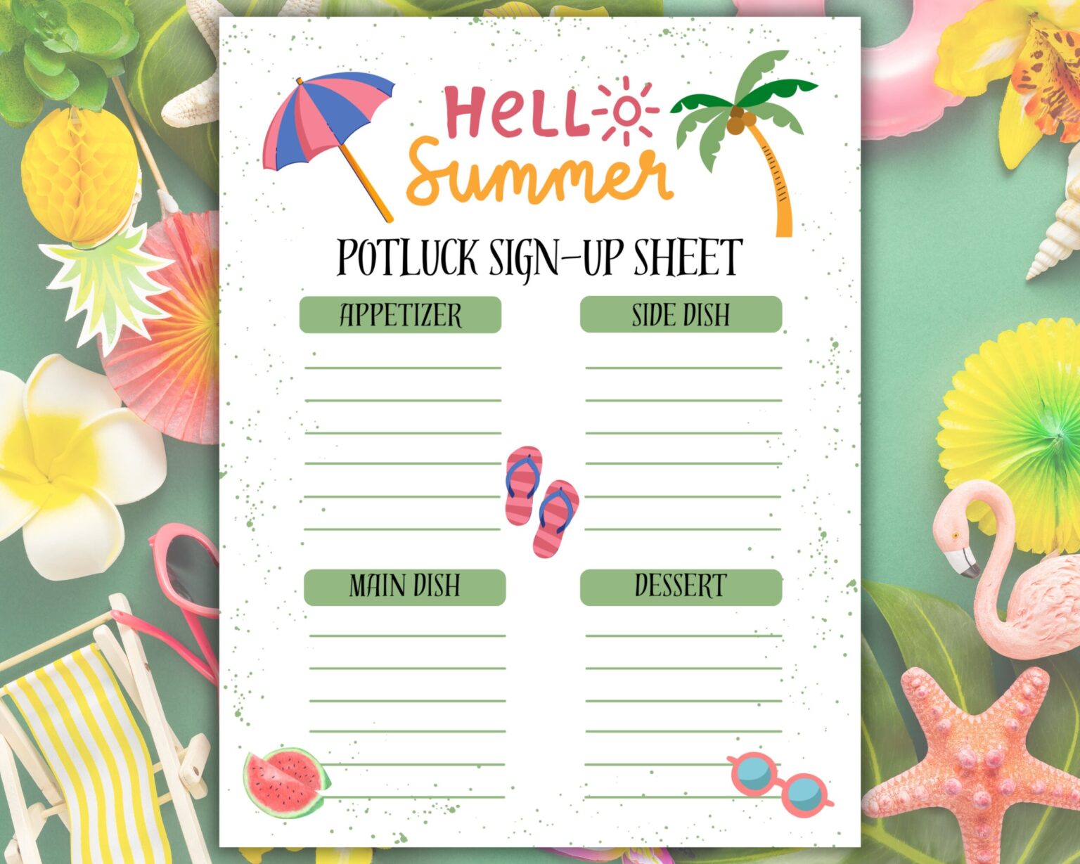 Meal Sign Up Sheet Template