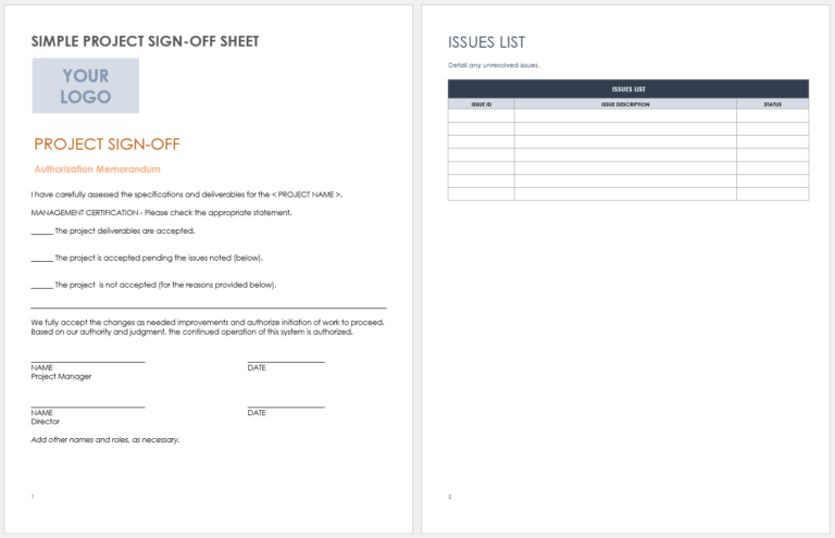 PPE Sign Off Sheet Template