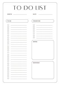 To Do List Sheet Template