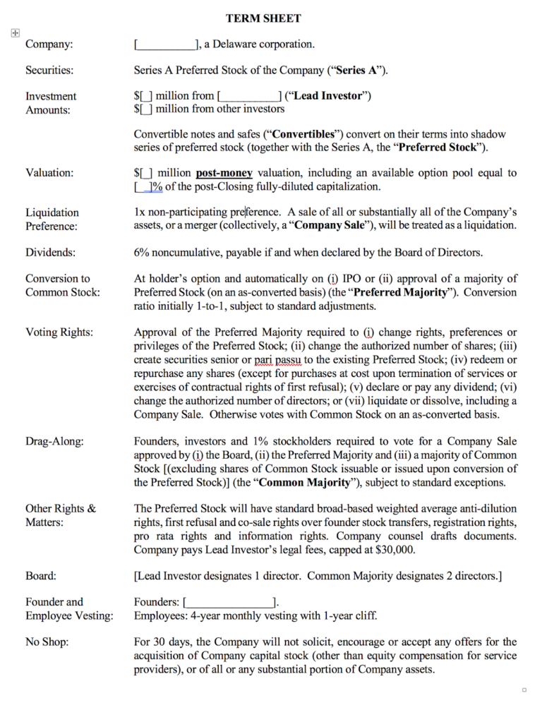 Exit Strategy Document Template