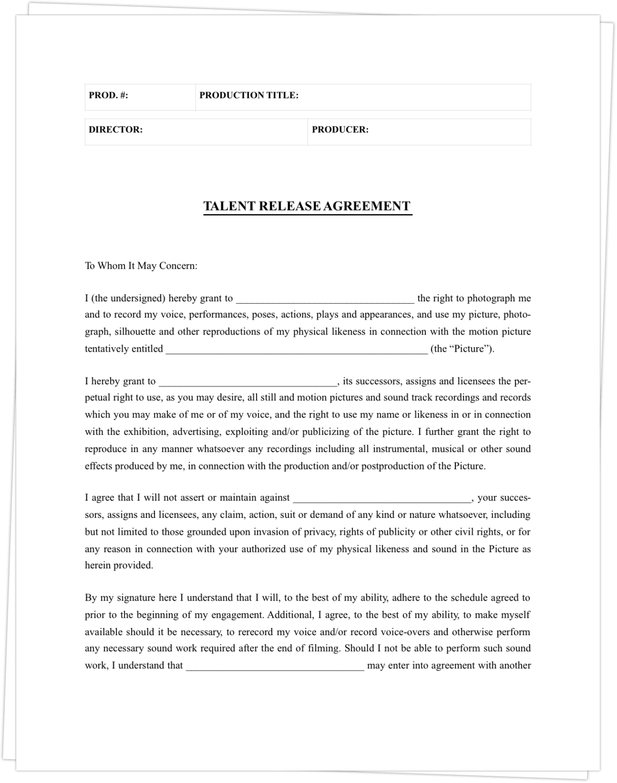 Food Product Specification Sheet Template