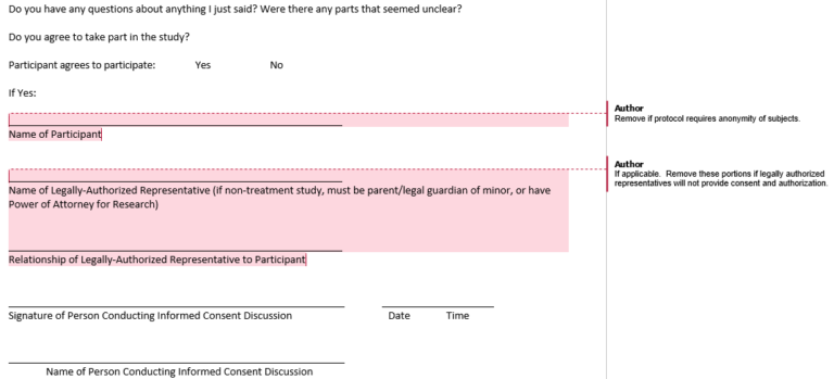 Waiver Of Informed Consent Template