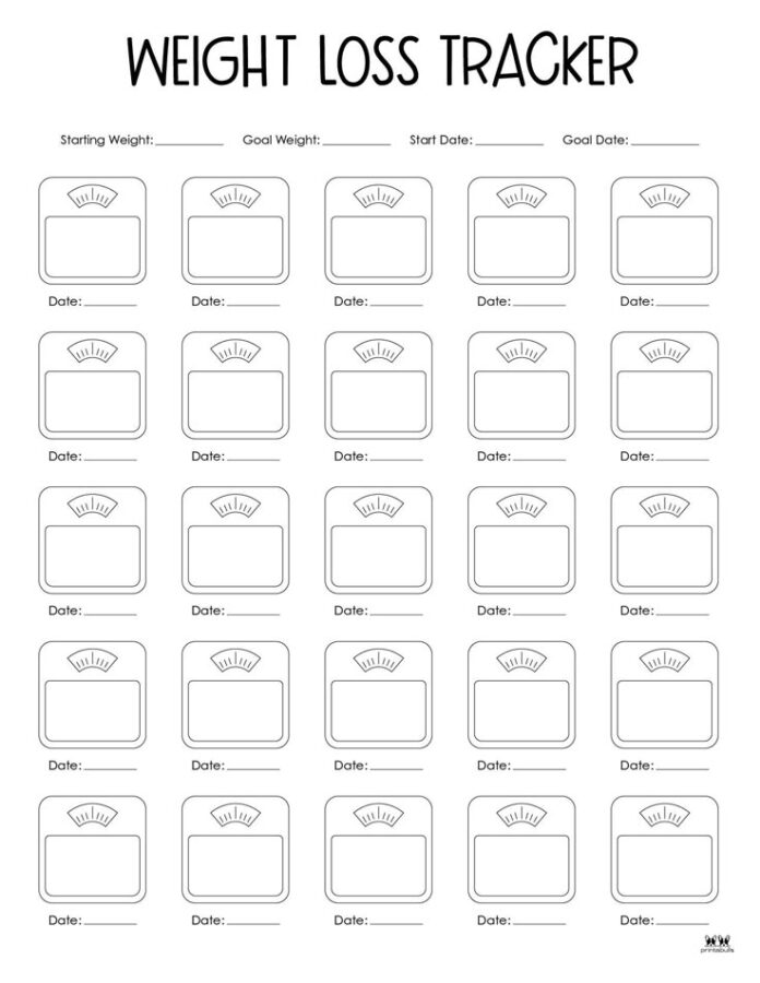 Printable Puppy Weight Chart Template