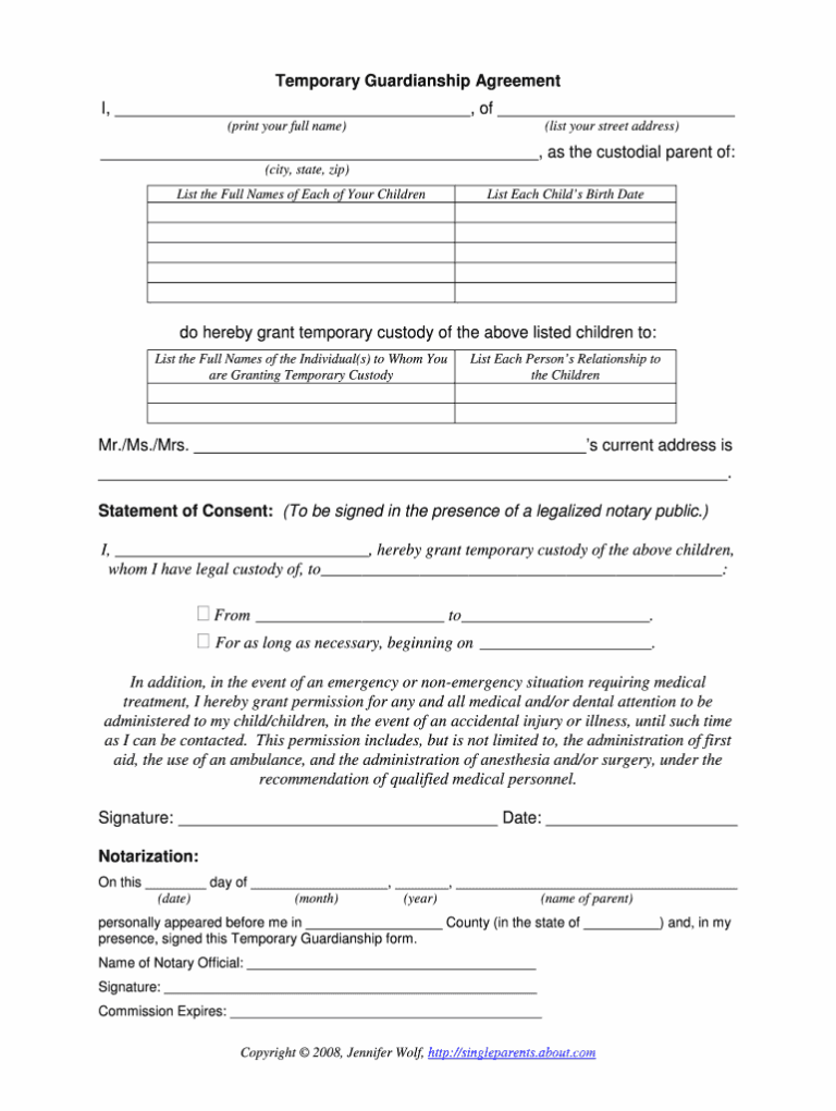 Final Arrangements Document Template